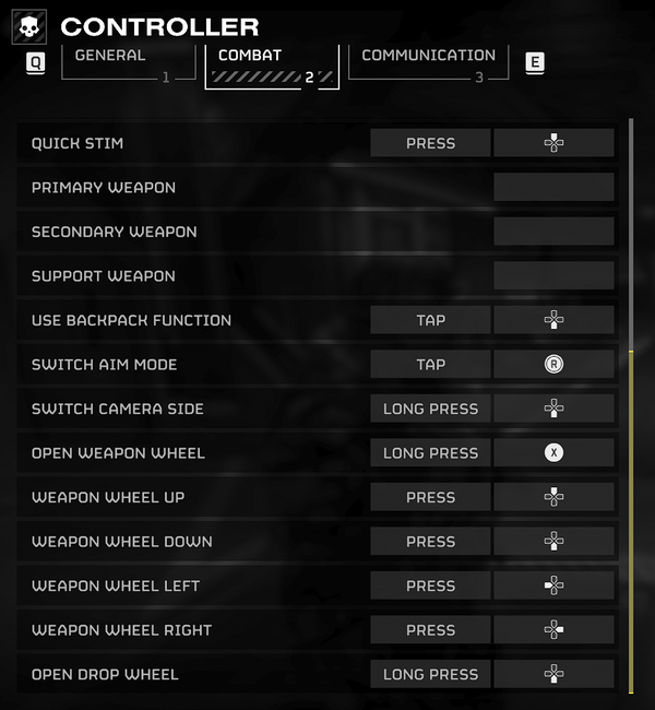 Helldivers 2 Controller Layout