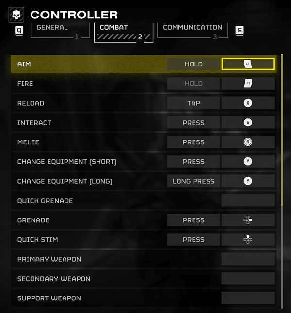Helldivers 2 Controller Layout