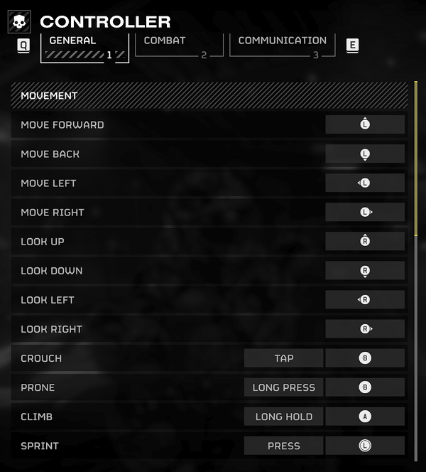 Helldivers 2 Controller Layout